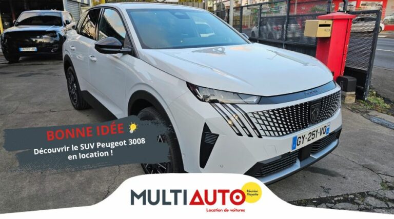 Location du nouveau SUV Peugeot 3008 à la Réunion - Multi Auto Réunion : Location voiture Réunion